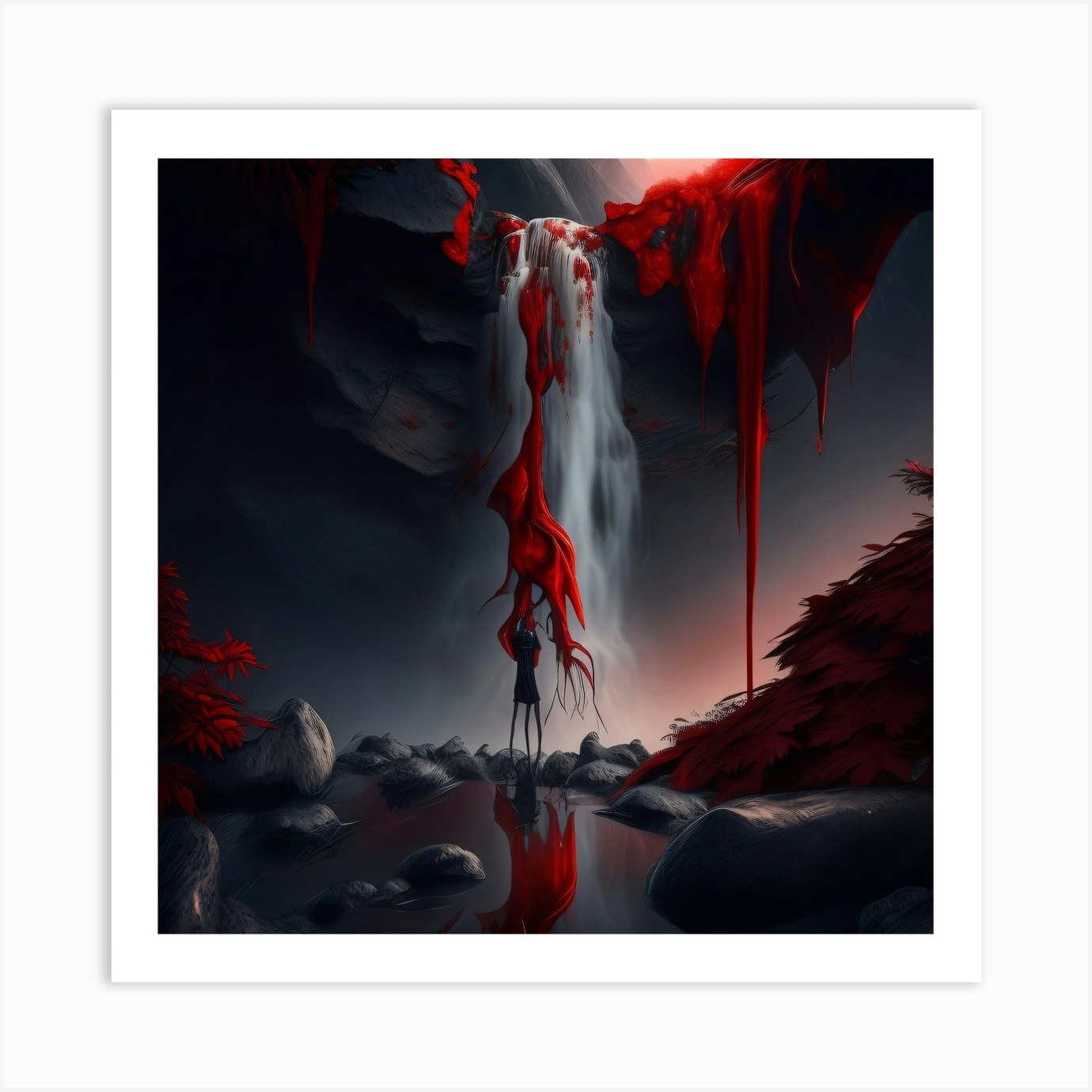 Waterfall Of Blood Art Print by SLR23 - Fy
