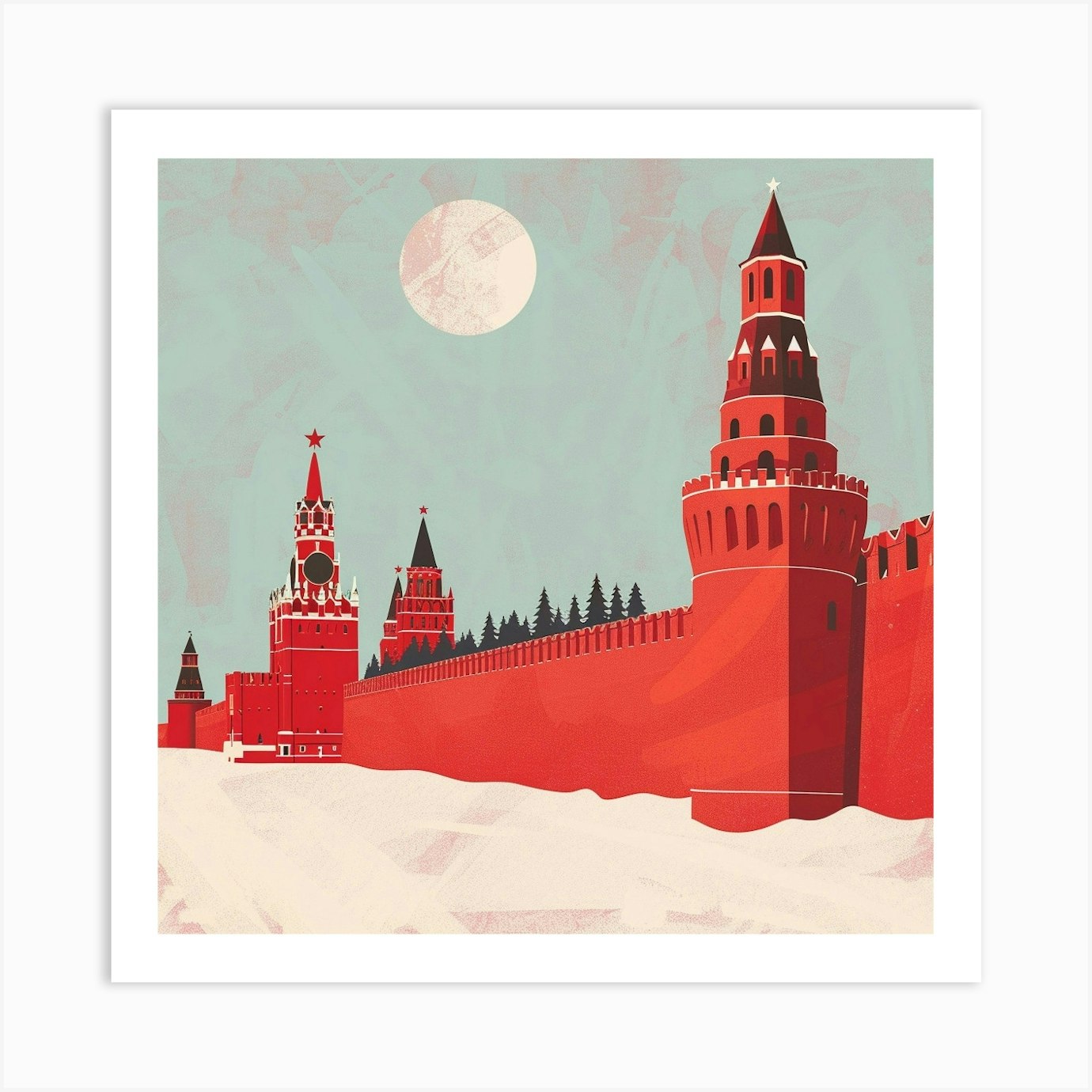 Red Square Kremlin Art Print by ThatWorksMedia - Fy