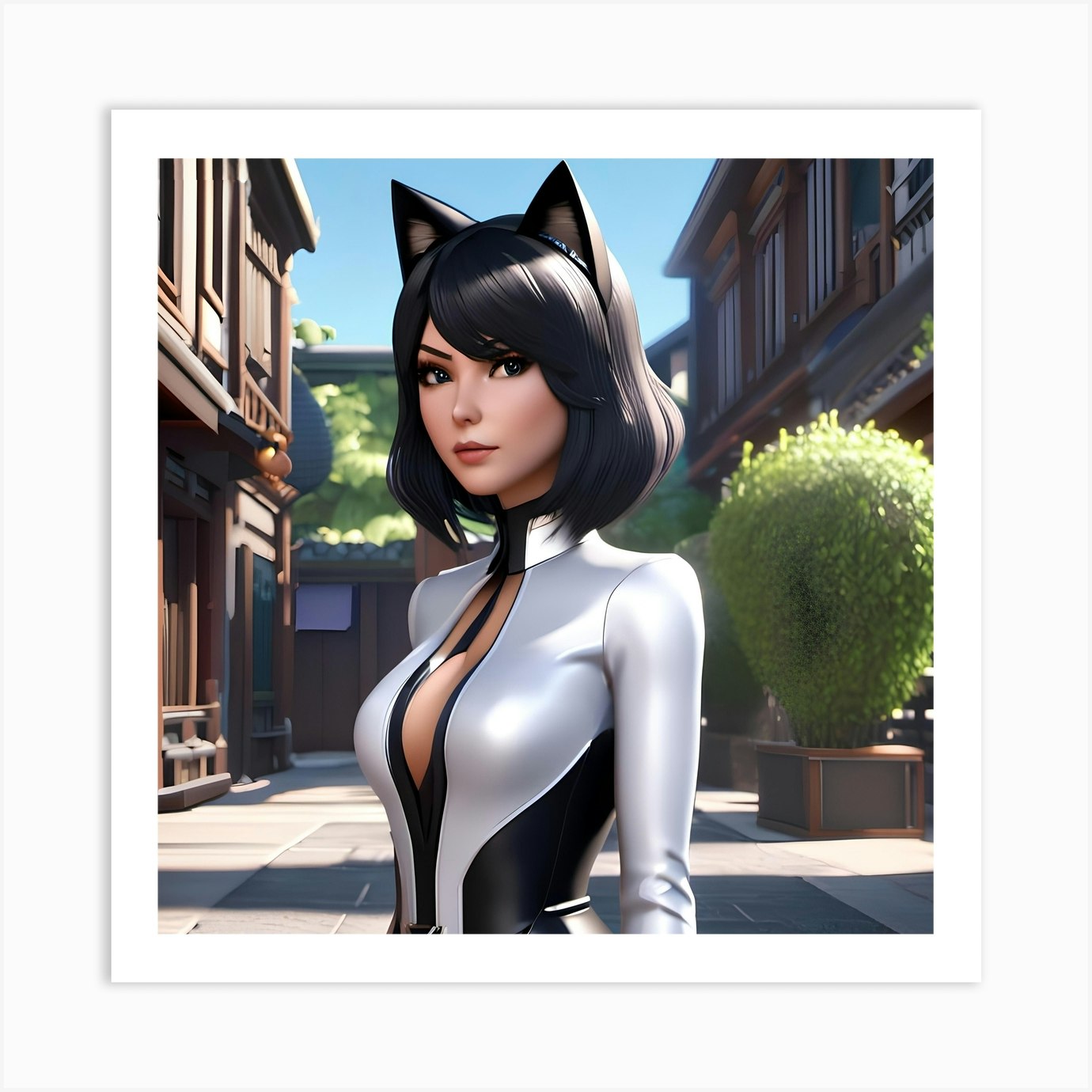 Cat Girl In Overwatch Art Print by Genky - Fy