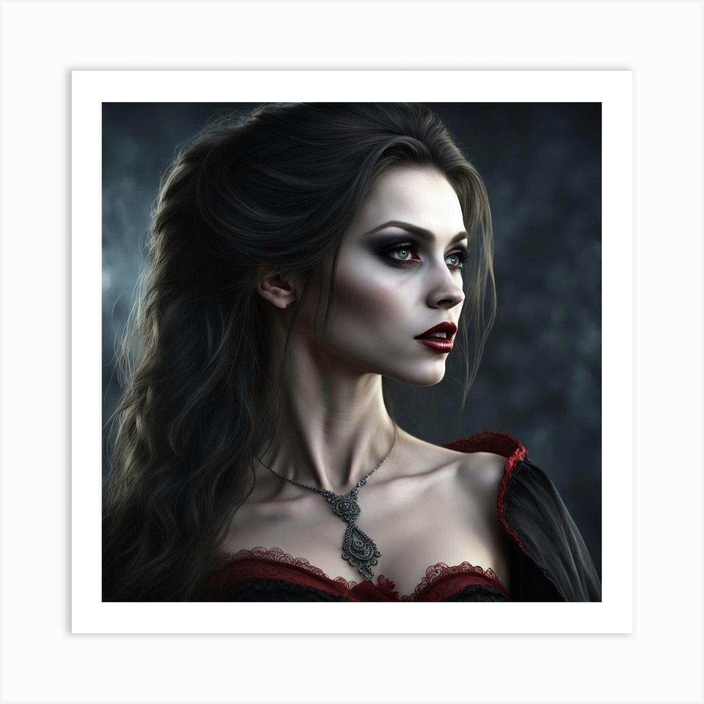 Vampire Girl Art Print By Spectranex Fy
