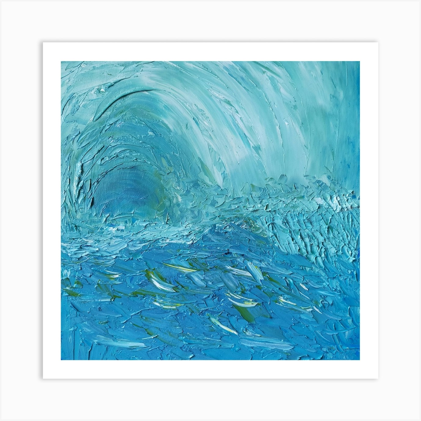 'Blue Wave' Art Print by Joce Maalihan - Fy