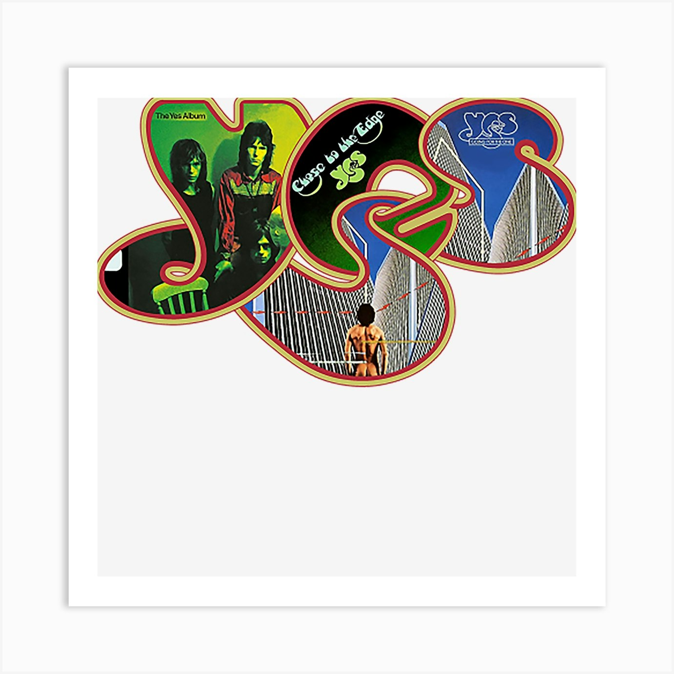 BBRB-030-BK. Yes Band Logo (2) Art Print by KieArt - Fy