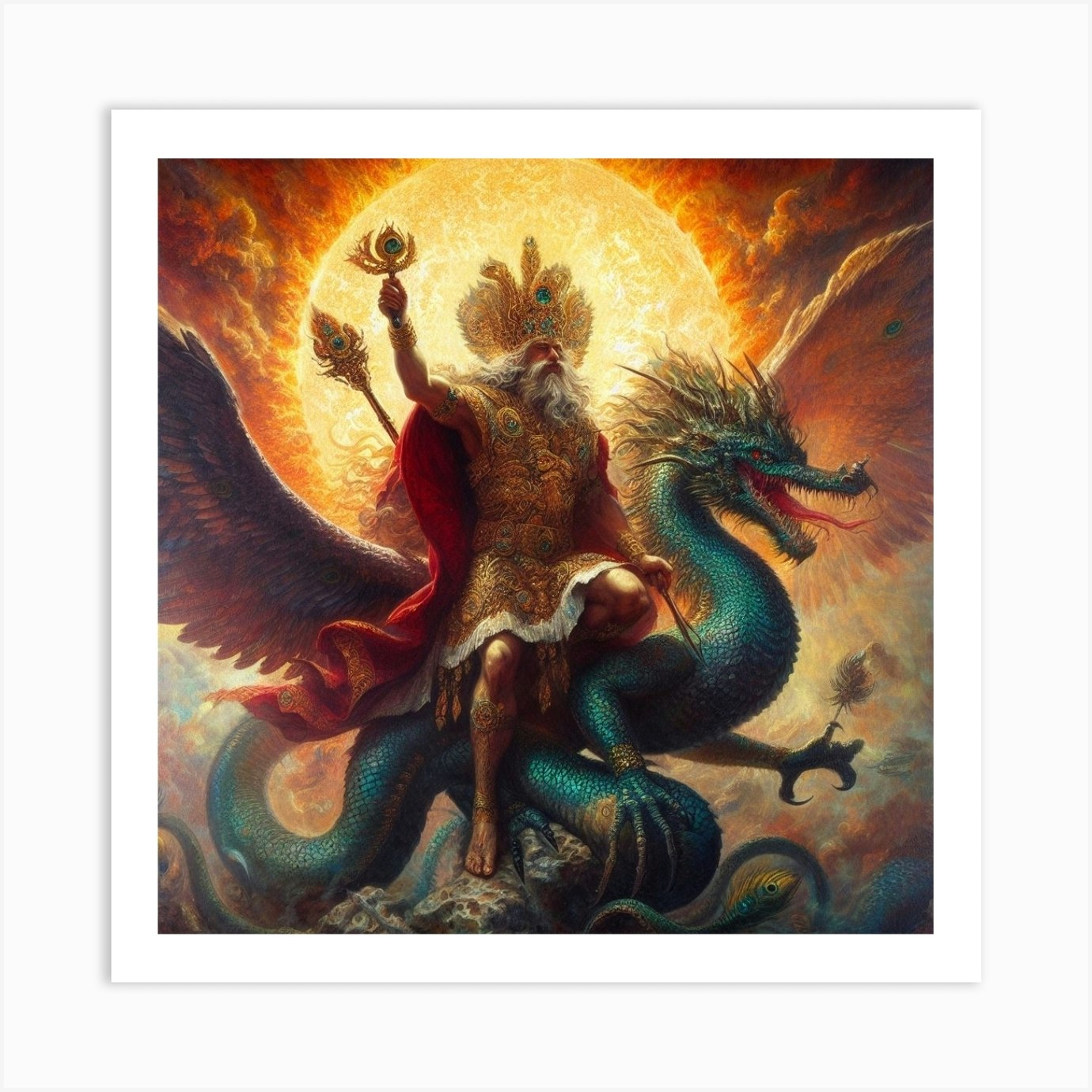 King Of The Gods Art Print by AscendedLight - Fy