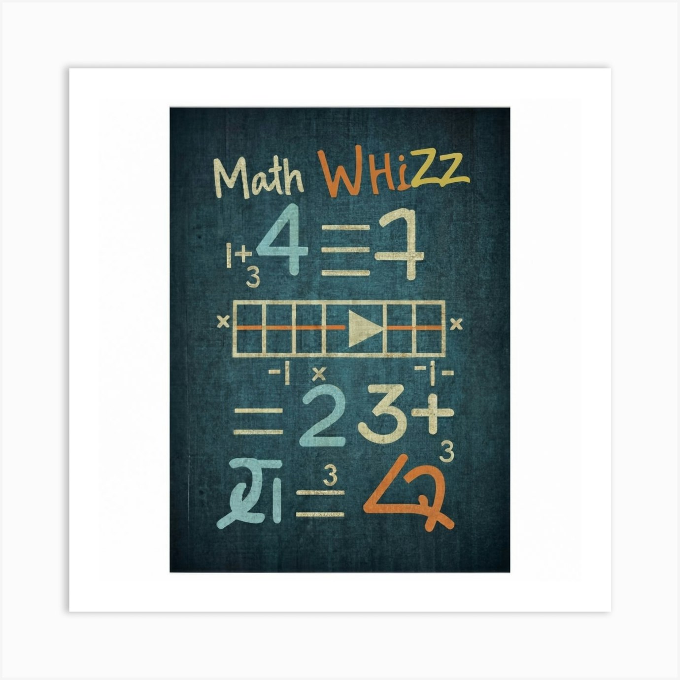 Math Whiz Equations Print Art Art Print by Tendancyshop - Fy