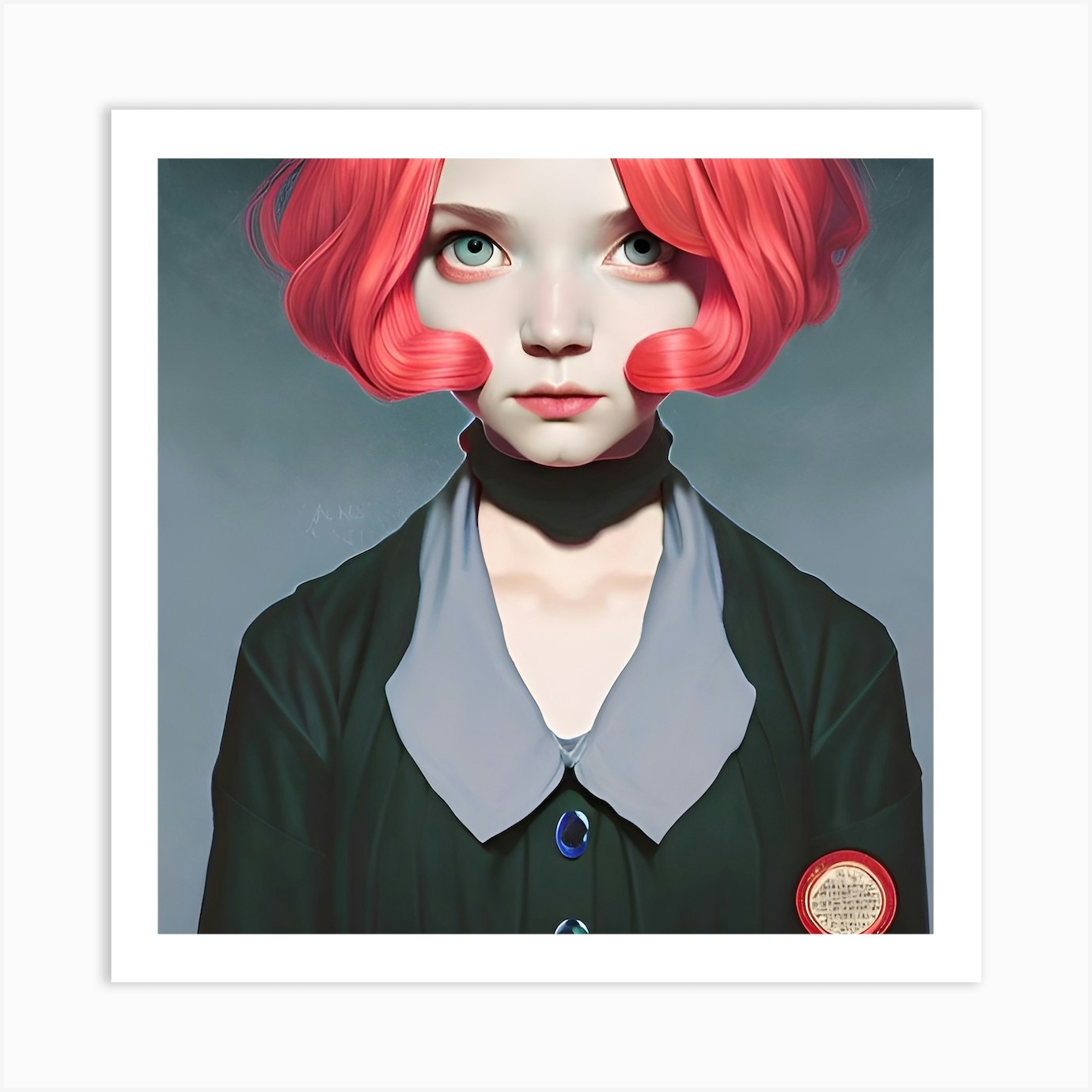 Girl With Pink Hair Art Print By Micha Hernzart Fy