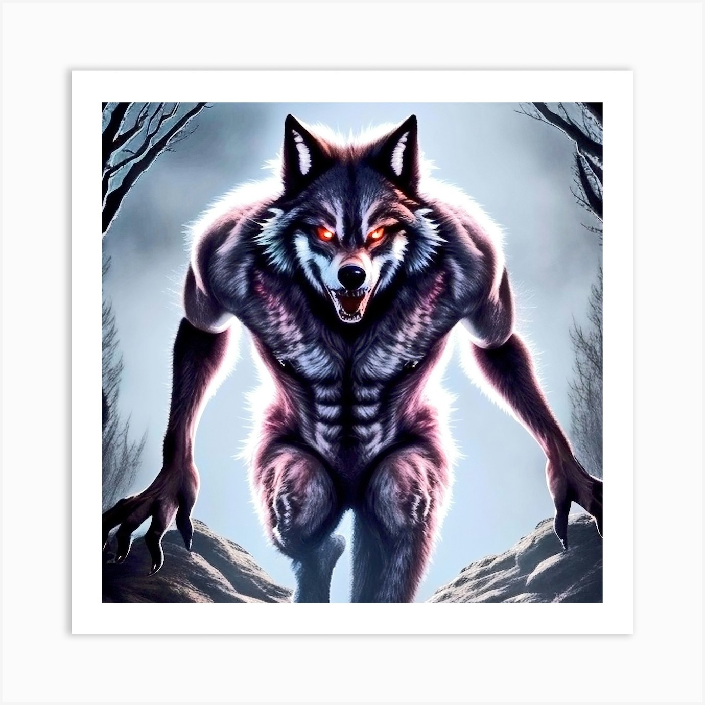 Werewolf Art Print By Mdsarts Fy