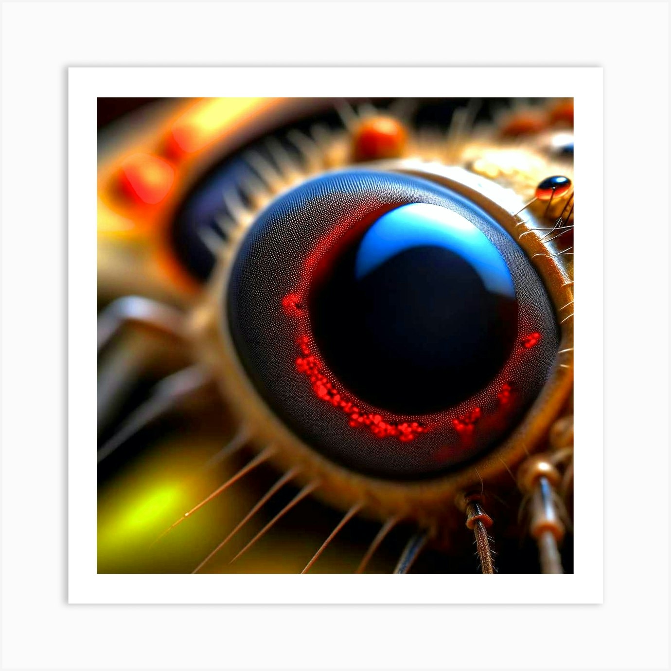 Eye Of A Bug Art Print by Genky - Fy