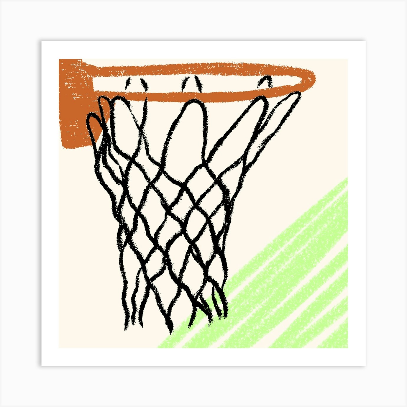 Basketball Hoop Art Print by OTTIMO - Fy