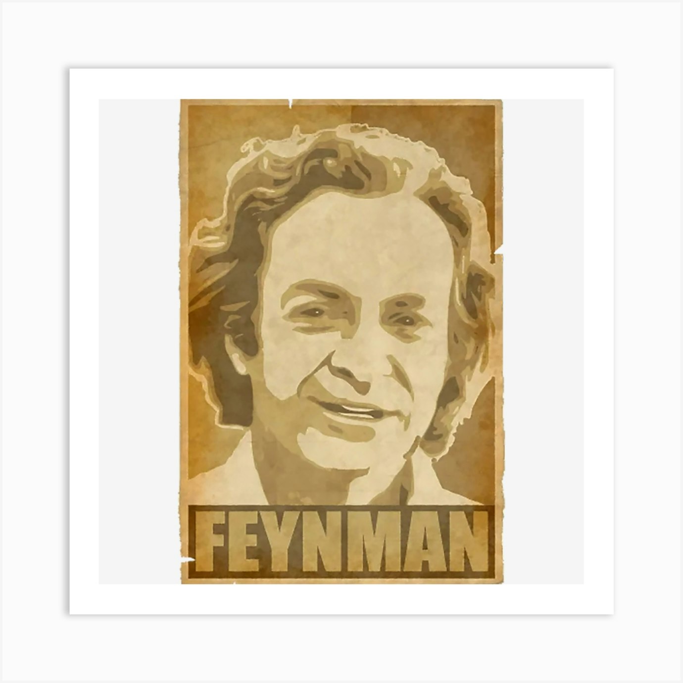 Richard Feynman Art Print by MozoStore - Fy