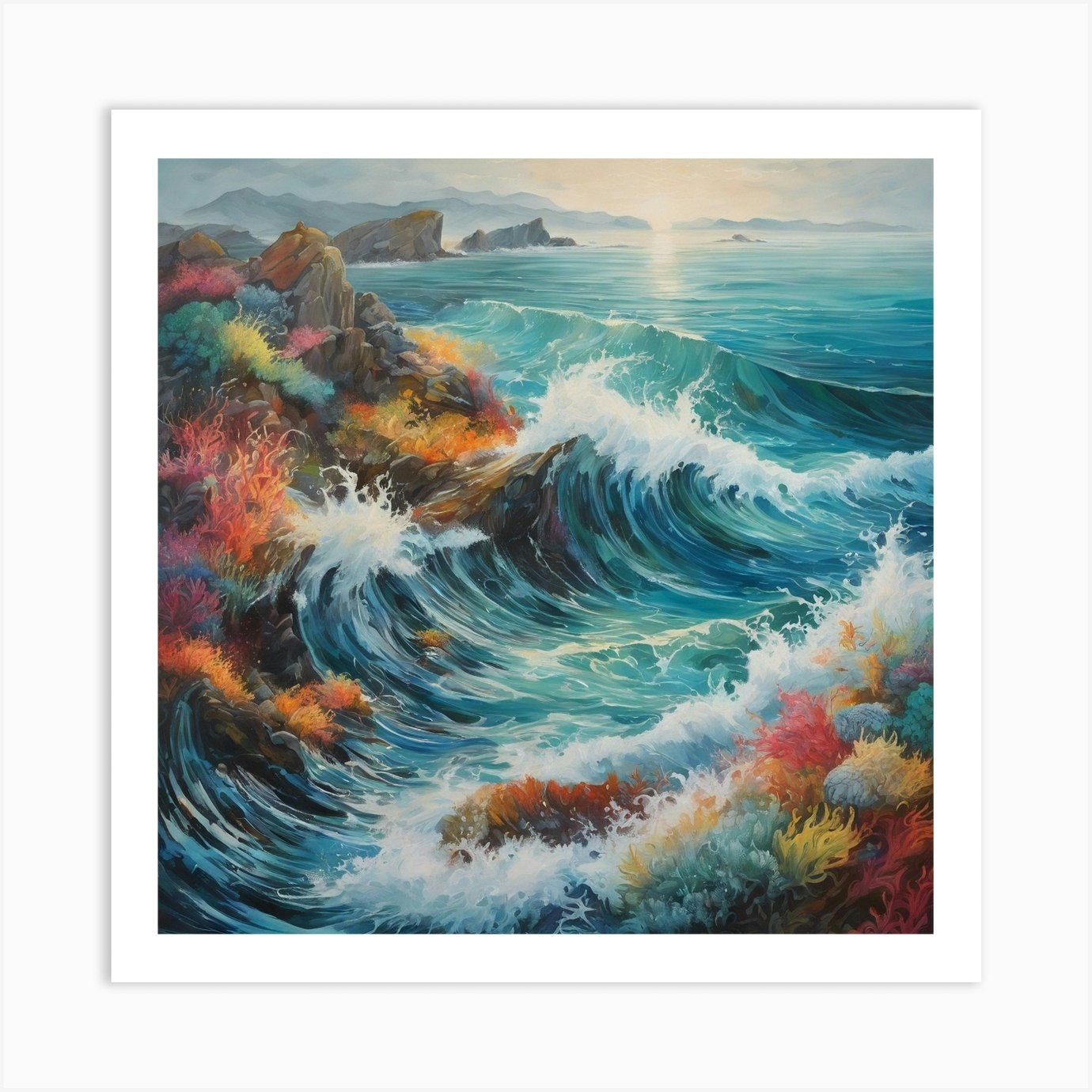 Ocean Waves Art Print by Miramir - Fy