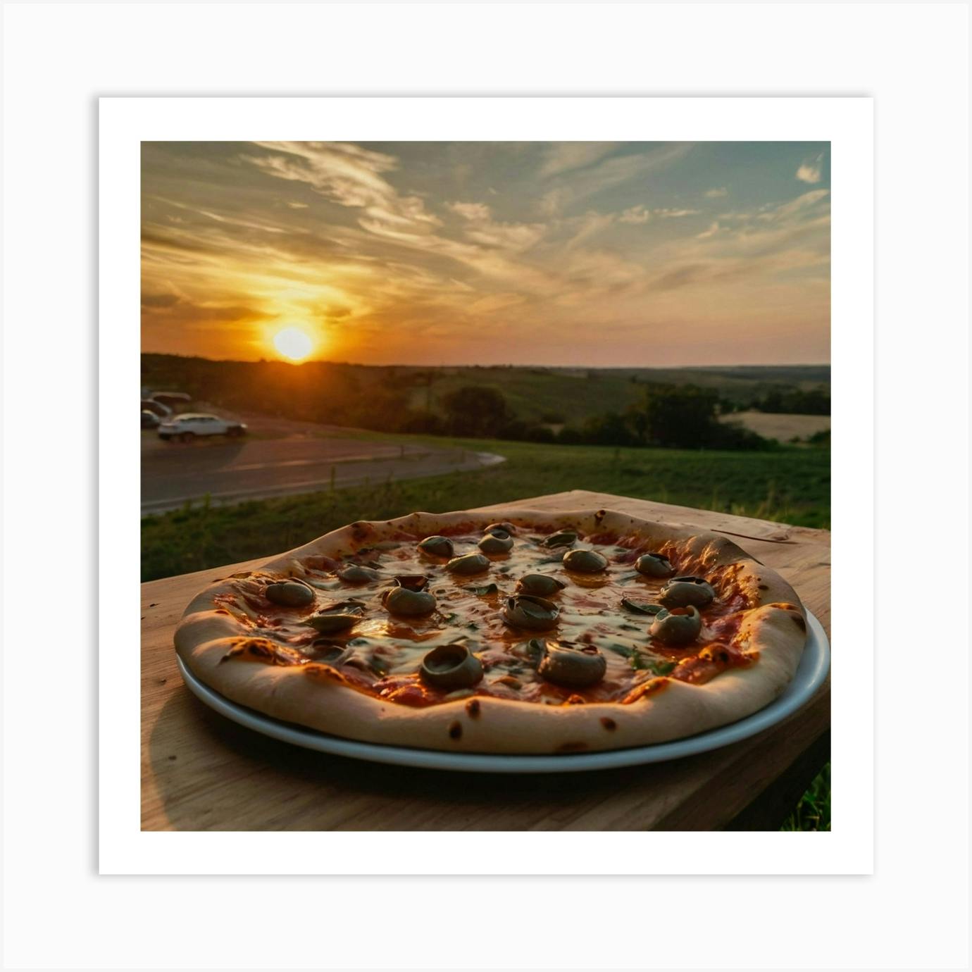 Sunset pizza store