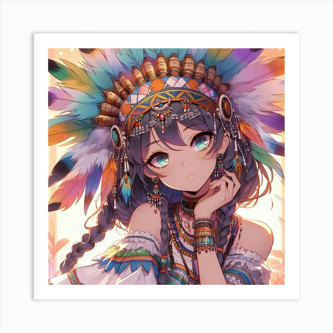 Beautiful Indian girl Art Print by SHAMS - Fy