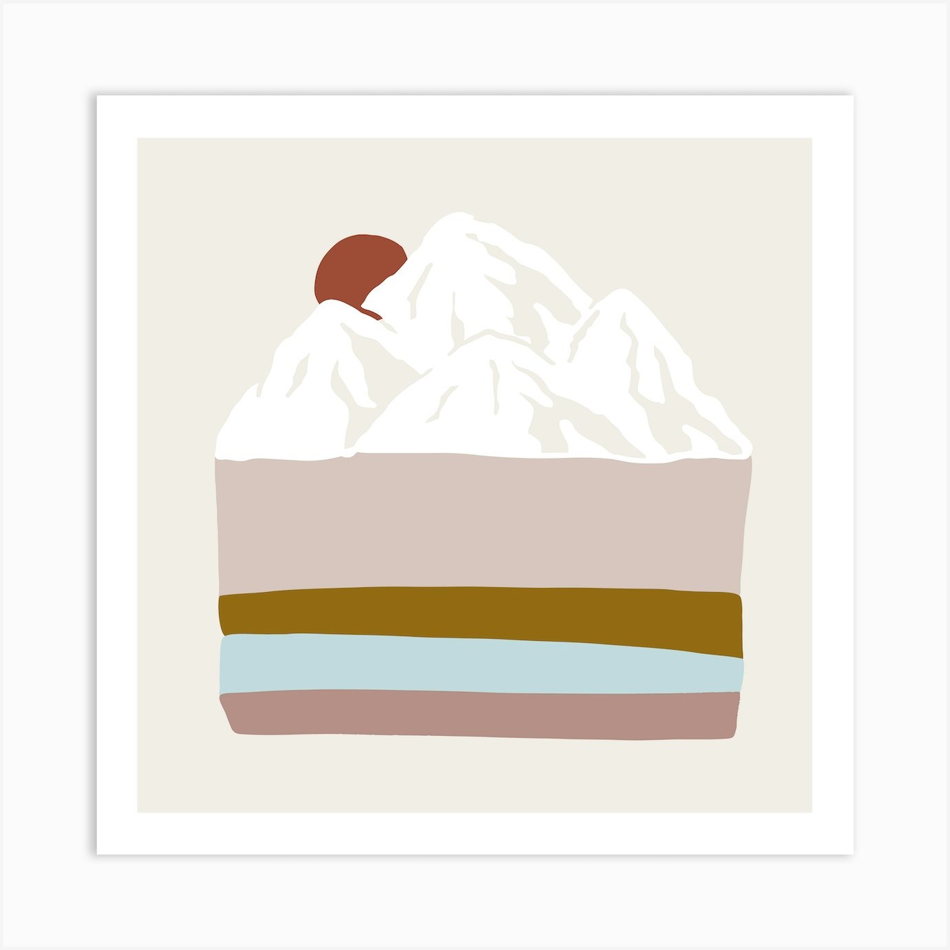 Slice Of Cake Art Print by Merle Callesen - Fy