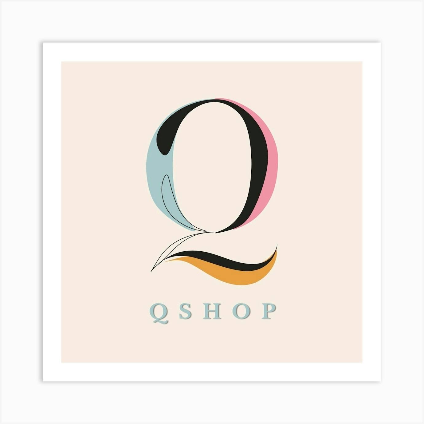 Qshop Logo Art Print by wdqazi - Fy