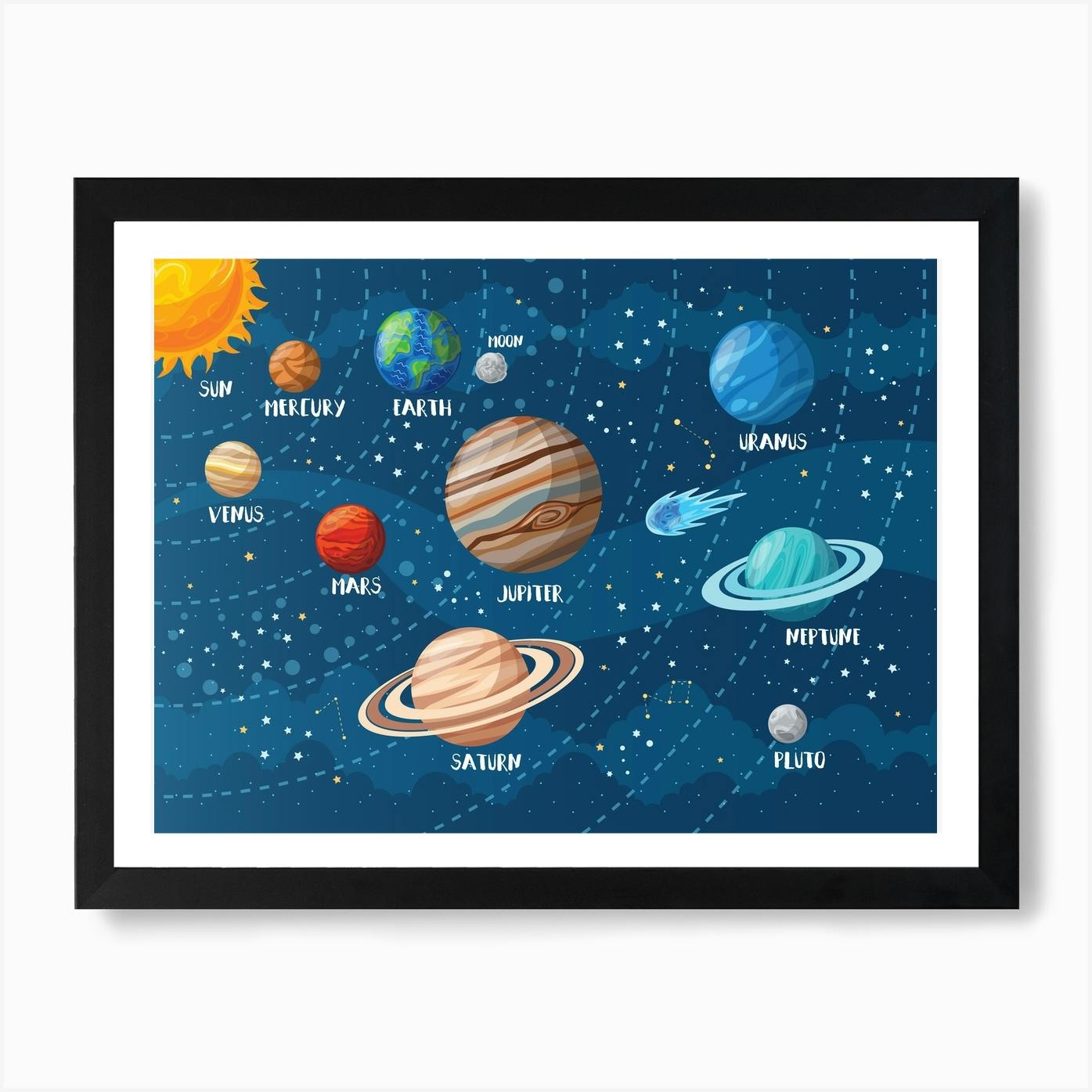 Solar System Art Print by Piccalilli Prints - Fy