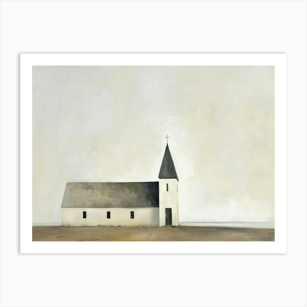Church On The Prairie Art Print by Moving Clouds Art - Fy