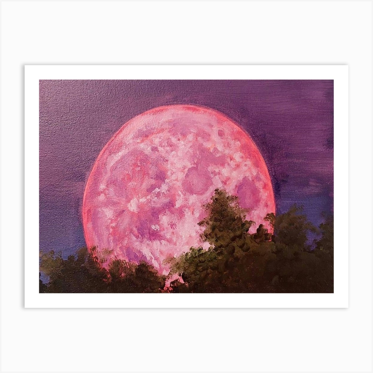 Abstract Full Moon Art Print by Magicart - Fy