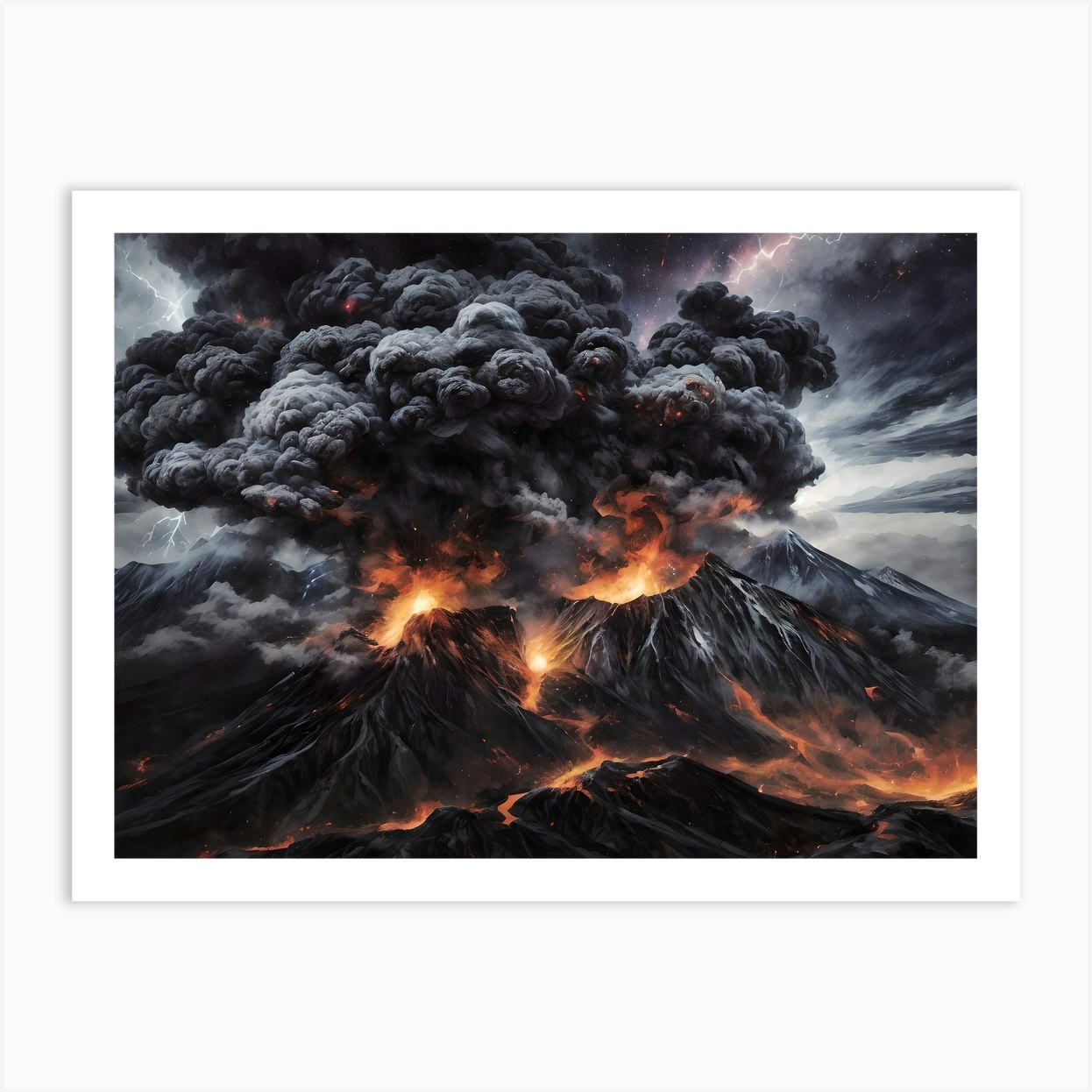 Volcano Eruption Art Print by FireResist2 - Fy