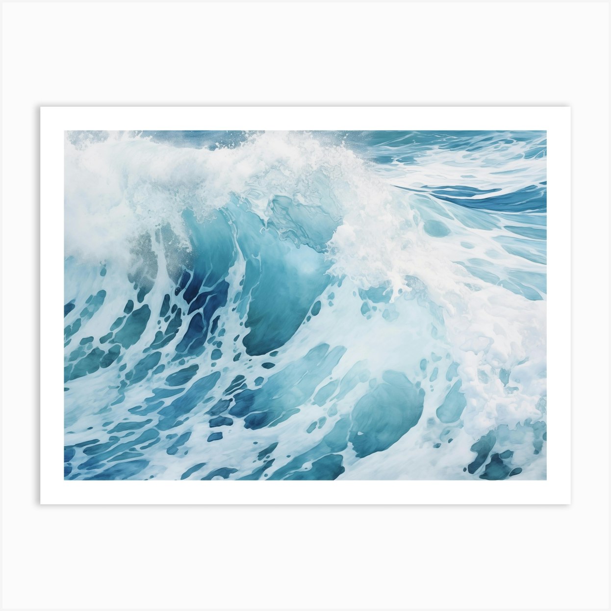 Ocean Waves Art Print by Tabish Khan - Fy