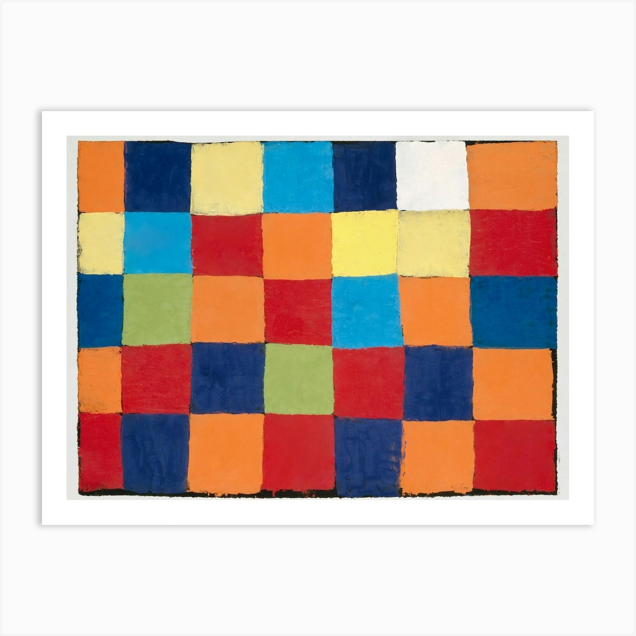 Qu 1 Color Chart Paul Klee Art Print By Fy Classic Art Prints And
