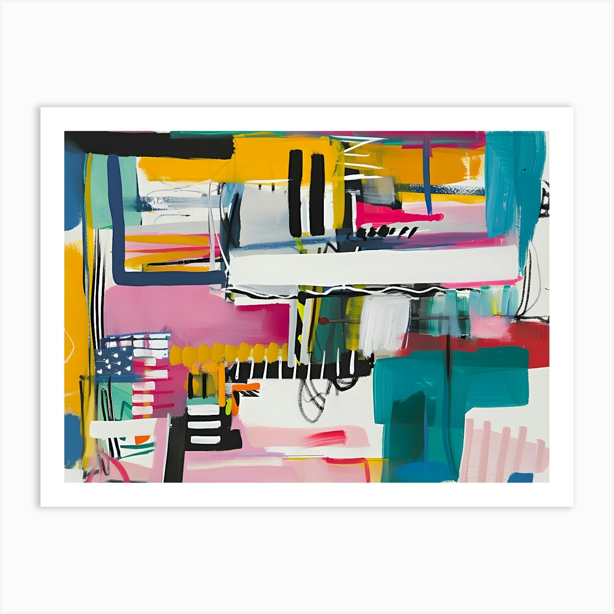 Abstract Painting 24 Art Print by Balaram - Fy