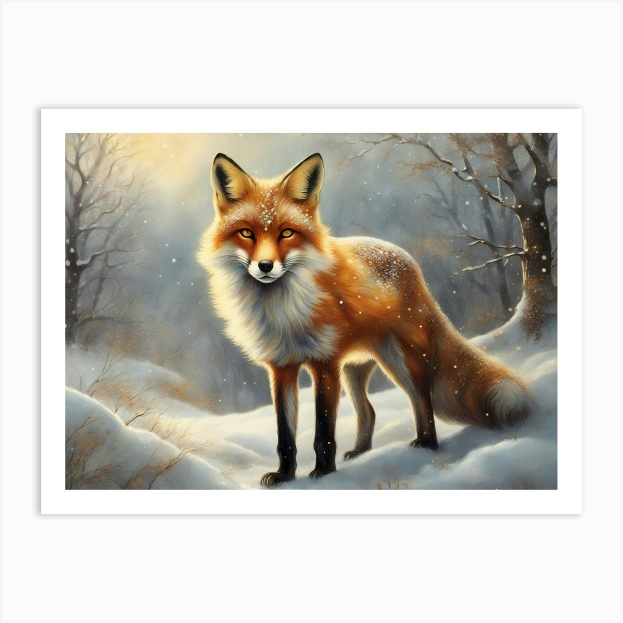 Majestic Winter Fox 2 Page 9 Art Print by DigitalMagicPrints - Fy