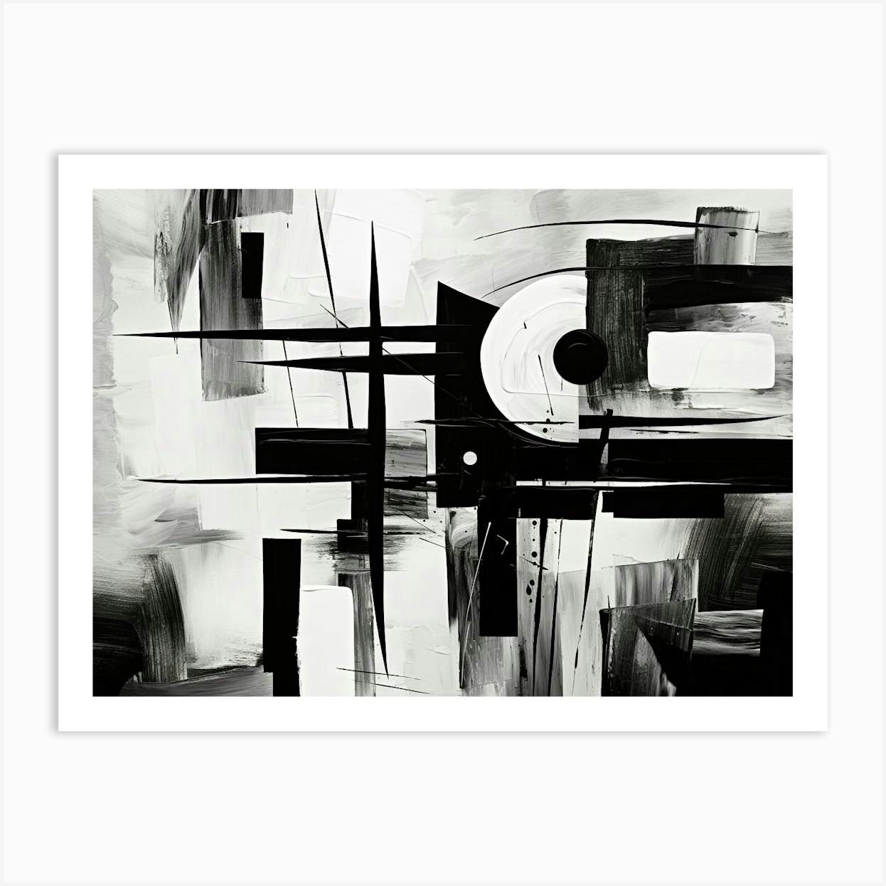 Memory Abstract Black And White 7 Art Print by Abstract Art Expressions ...