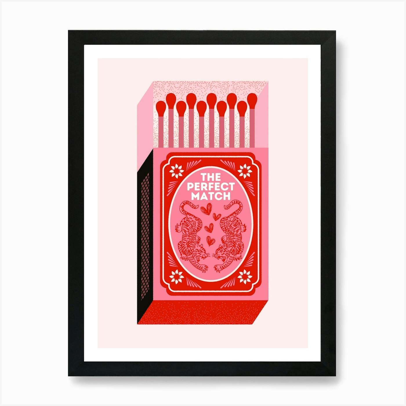 The Perfect Match Matchbox Art Print by BoHoMeStudio - Fy