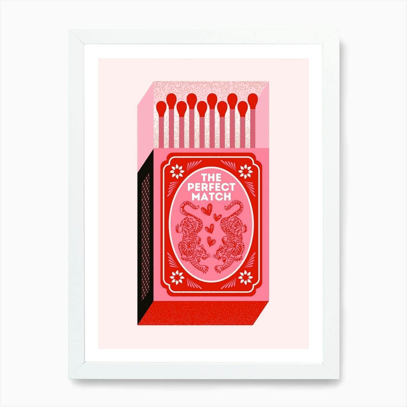 The Perfect Match Matchbox Art Print by BoHoMeStudio - Fy