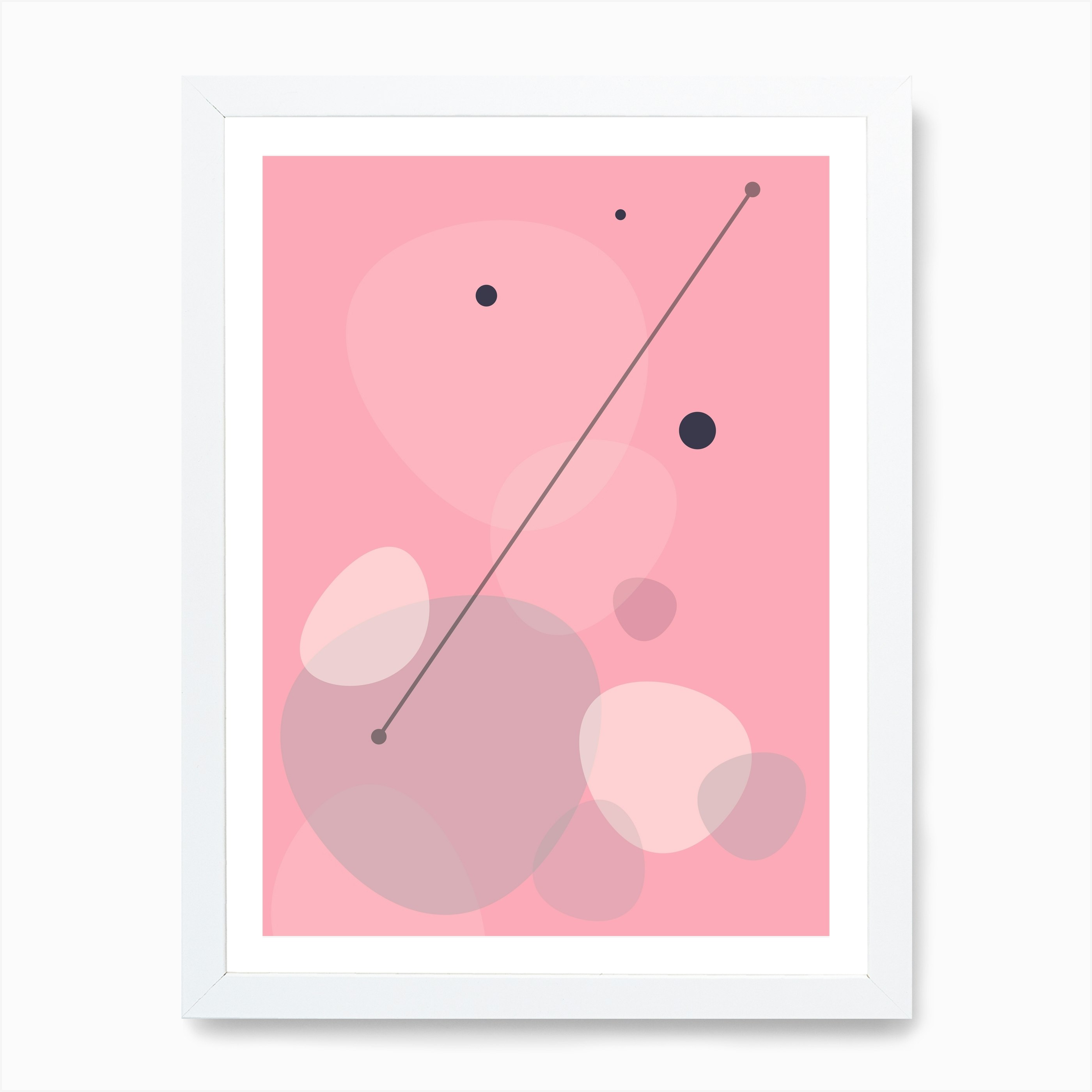 Soft Geometric Shapes Art Print by Rowdy Space - Fy