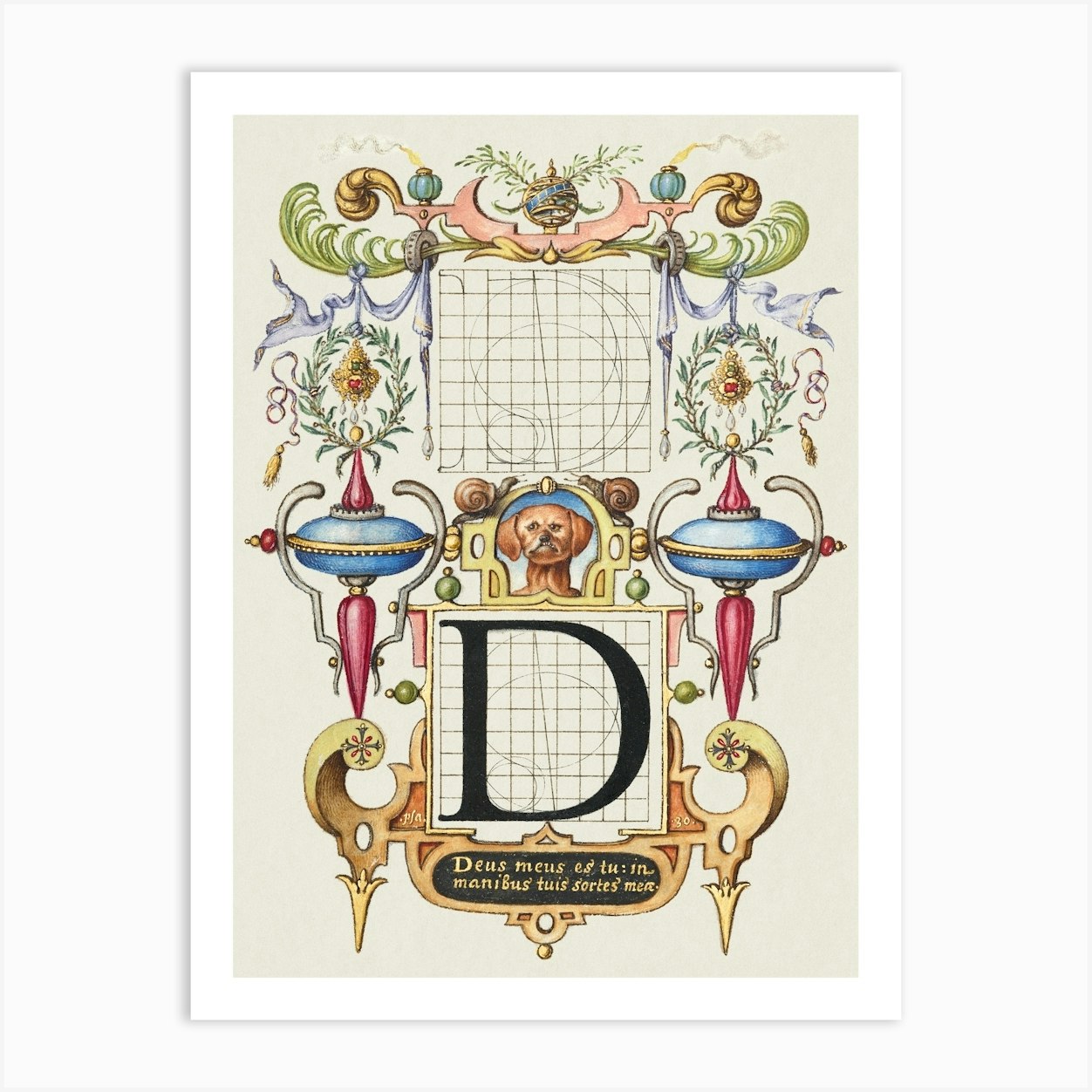 Guide For Constructing The Letter D From Mira Calligraphiae Monumenta ...
