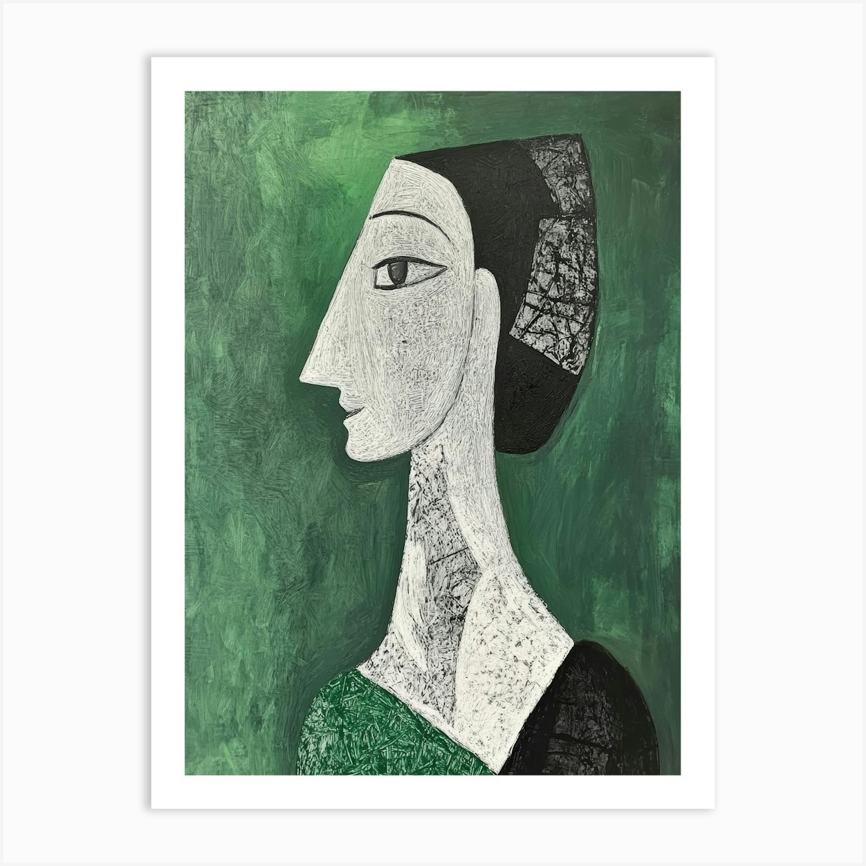 Portrait Of A Woman 657 Art Print by Moving Clouds Art - Fy