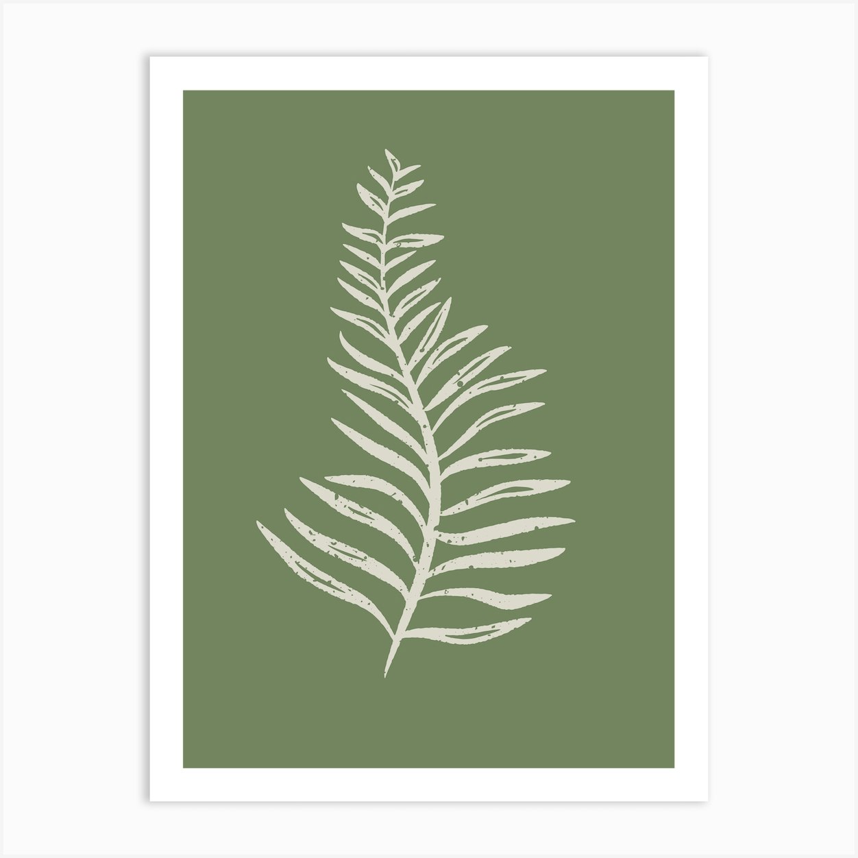 Botanical Style Fern Leaf Art Print by Selene Studios - Fy