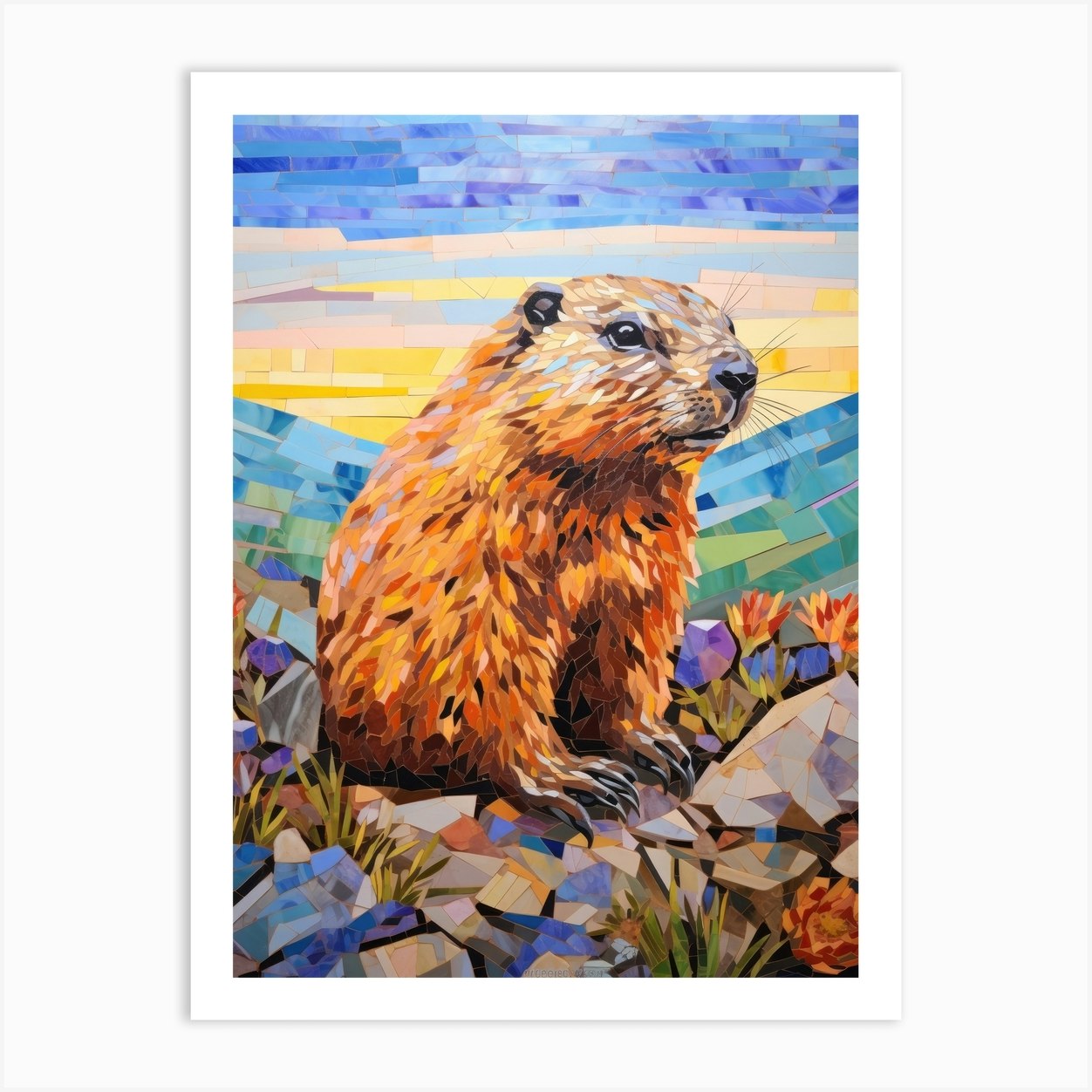 Marmot 3 Art Print by Moving Clouds Art - Fy