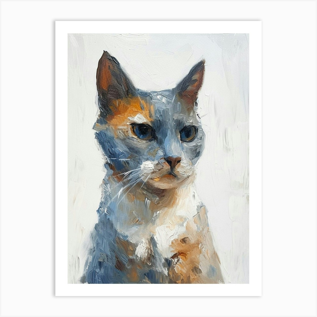 Chartreux Cat Painting 2 Art Print by Woof and Whiskers - Fy