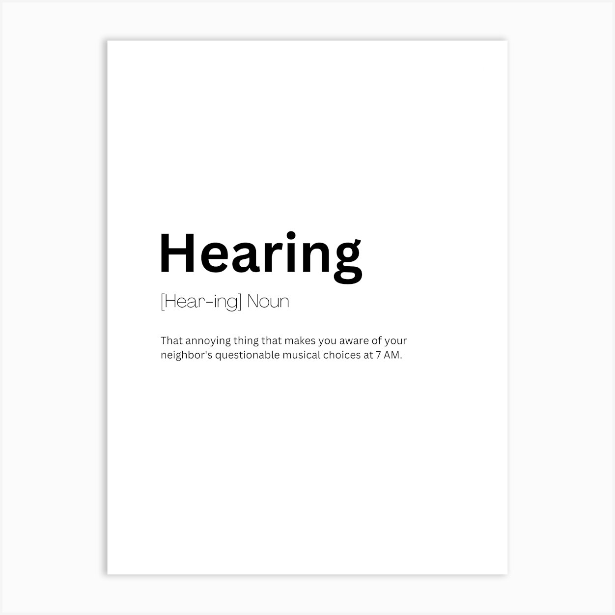 Hearing Definition Meaning Art Print by Kaigozen - Fy