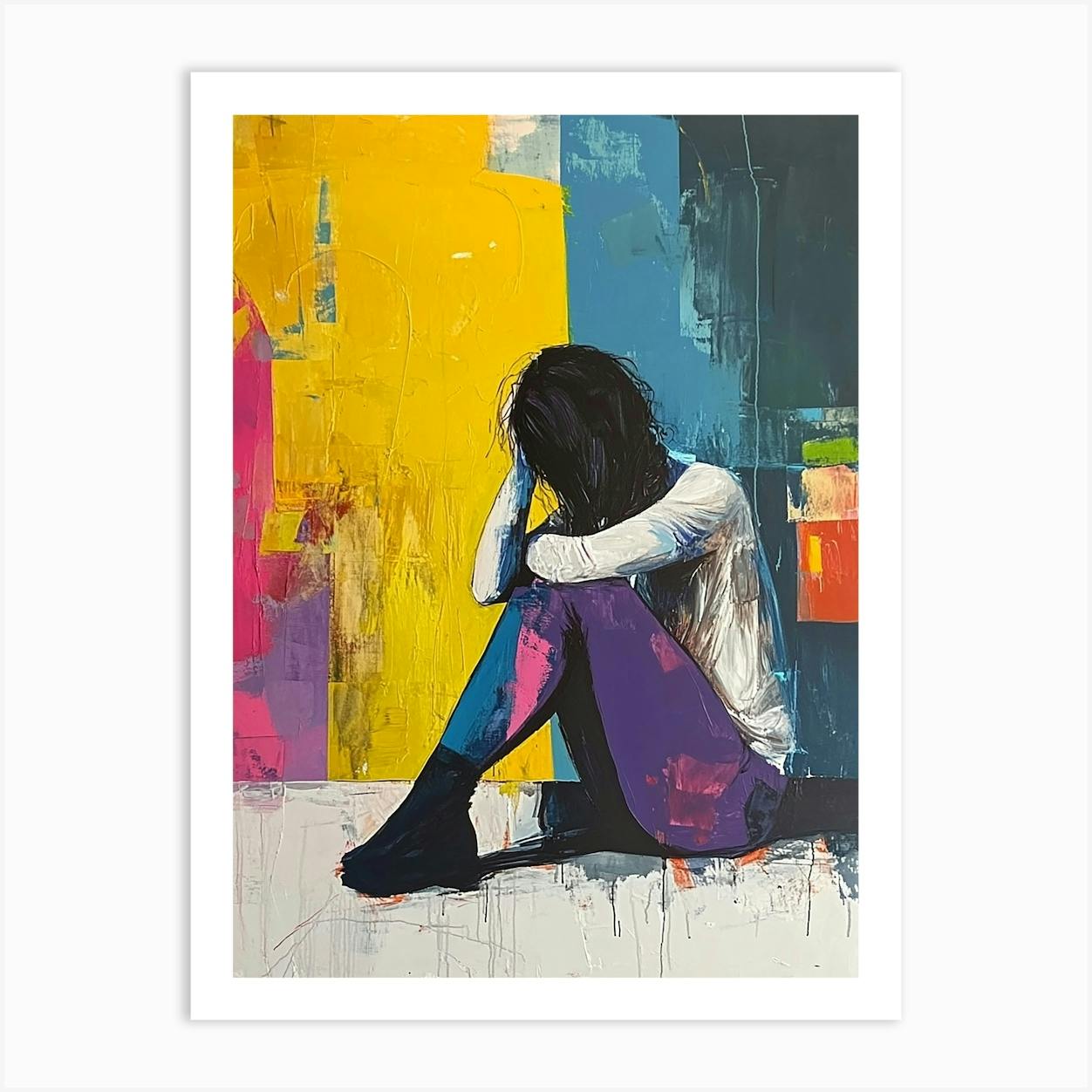 Sad Situation Art Print by Silent Canvas Fy