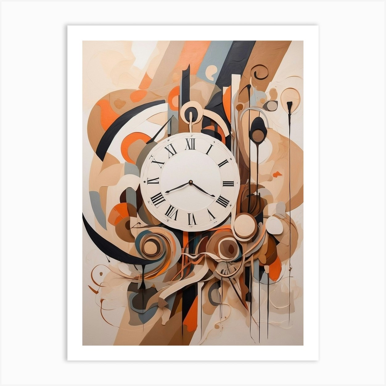 Abstract Clock 1 Art Print by Vitalka - Fy