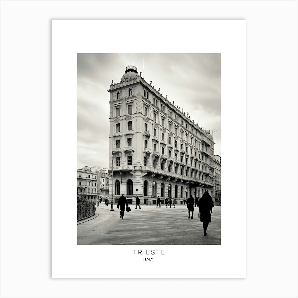 Poster Of Trieste Italy Black And White Analogue Photography 2 Art