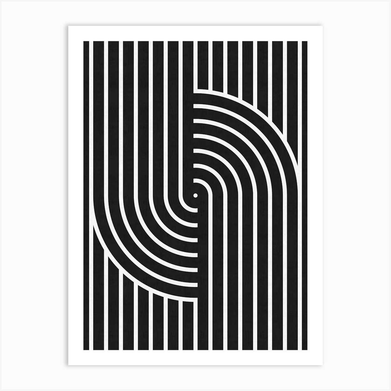 Curved line art 3 Art Print by Vitor Costa - Fy