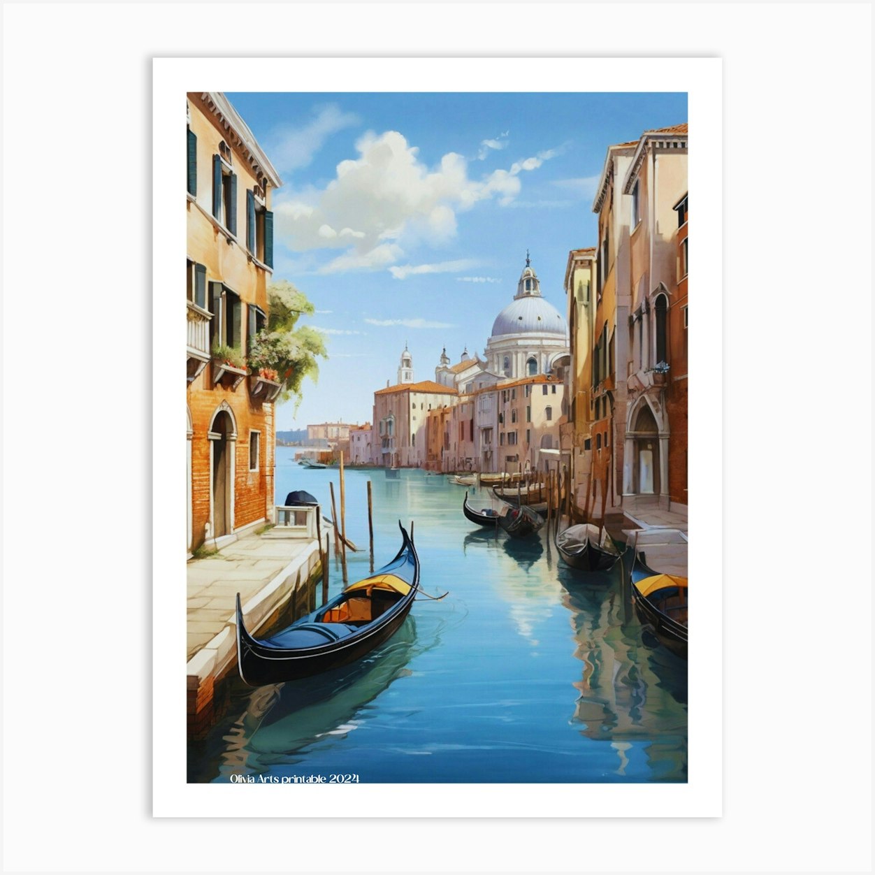 Grand Canal Venice 2 Art Print by Olivia Arts - Fy