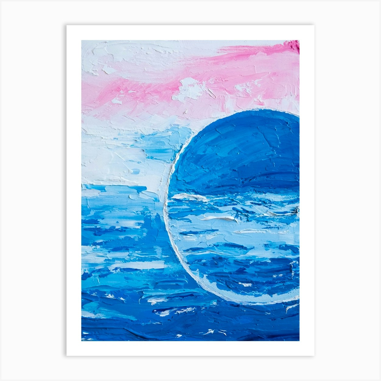 Blue Ocean Art Print by Iryna Trotsiuk - Fy