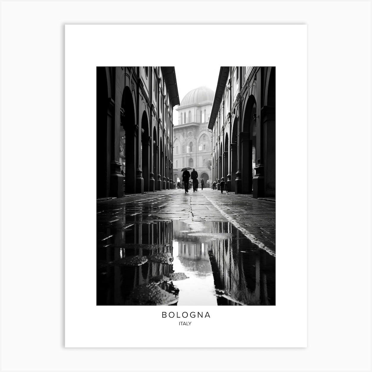 Poster Of Bologna Italy Black And White Analogue Photography 2 Art