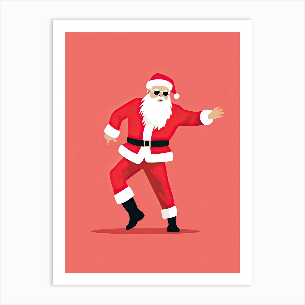 Santa Claus Dancing 43 Funny Christmas Art Print by Art-Syndicate - Fy