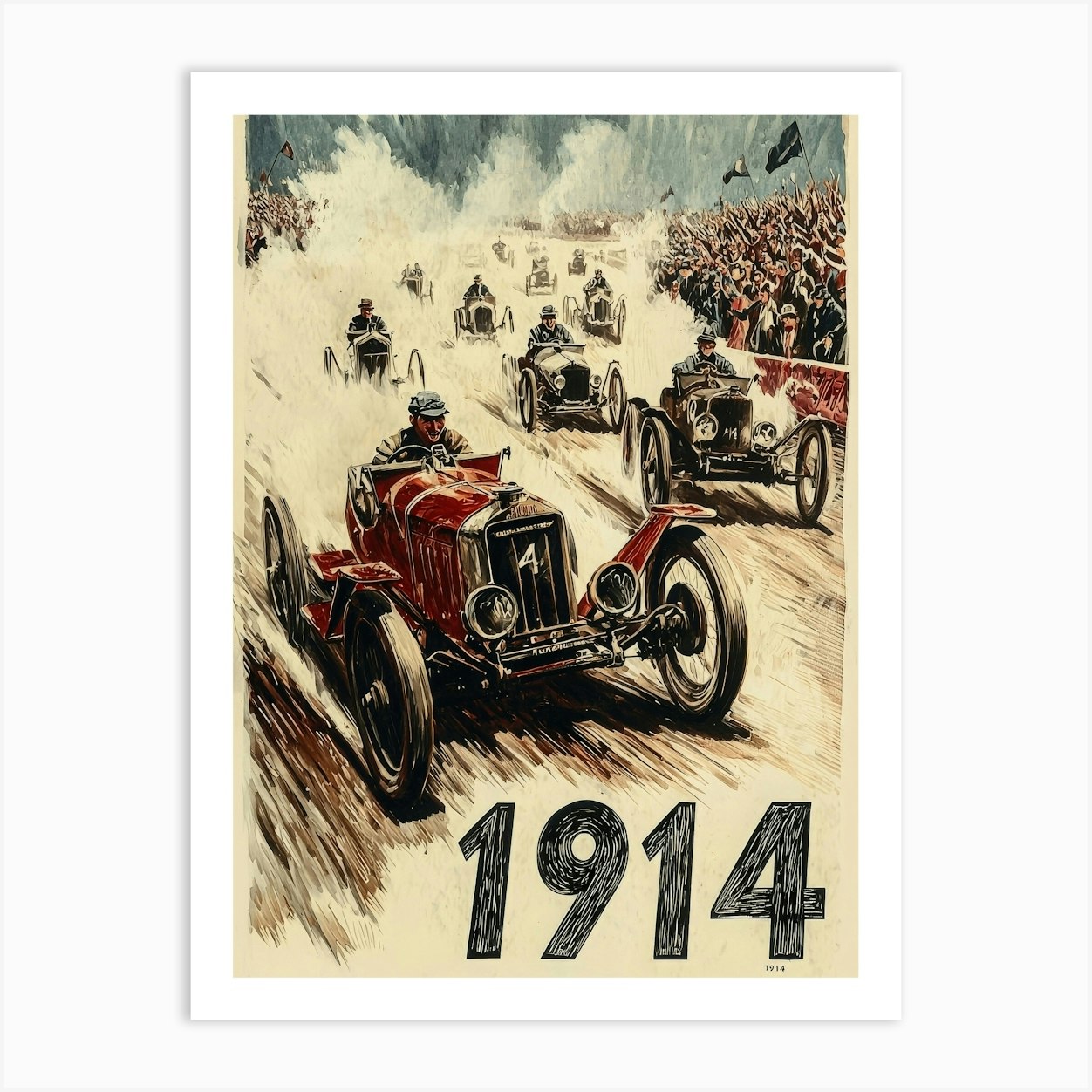 Aihrgdesign A Vintage Poster Of An Automobile Rally In 1914 F 47bb7037 B156 4dff 87a2 ...