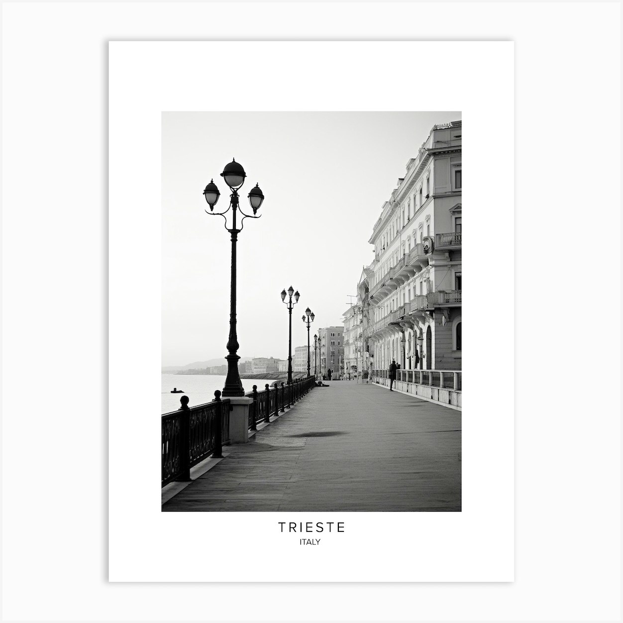Poster Of Trieste Italy Black And White Analogue Photography 4 Art
