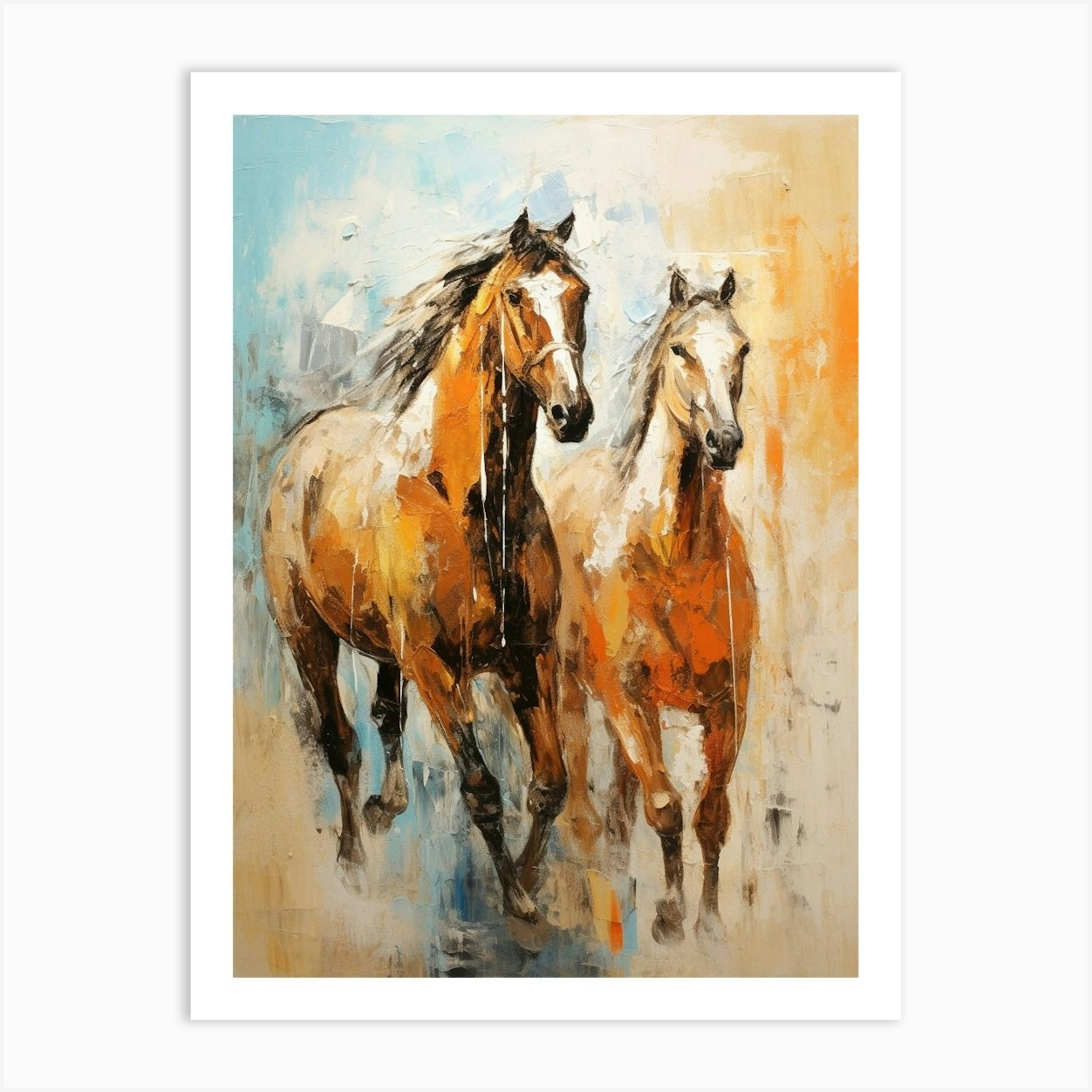 Horse Abstract Expressionism 1 Art Print by Abstract Art Expressions - Fy
