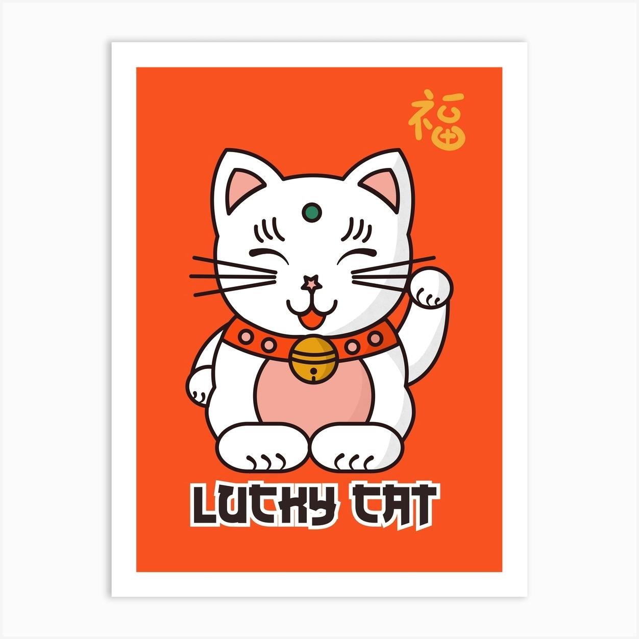 Lucky cat print store