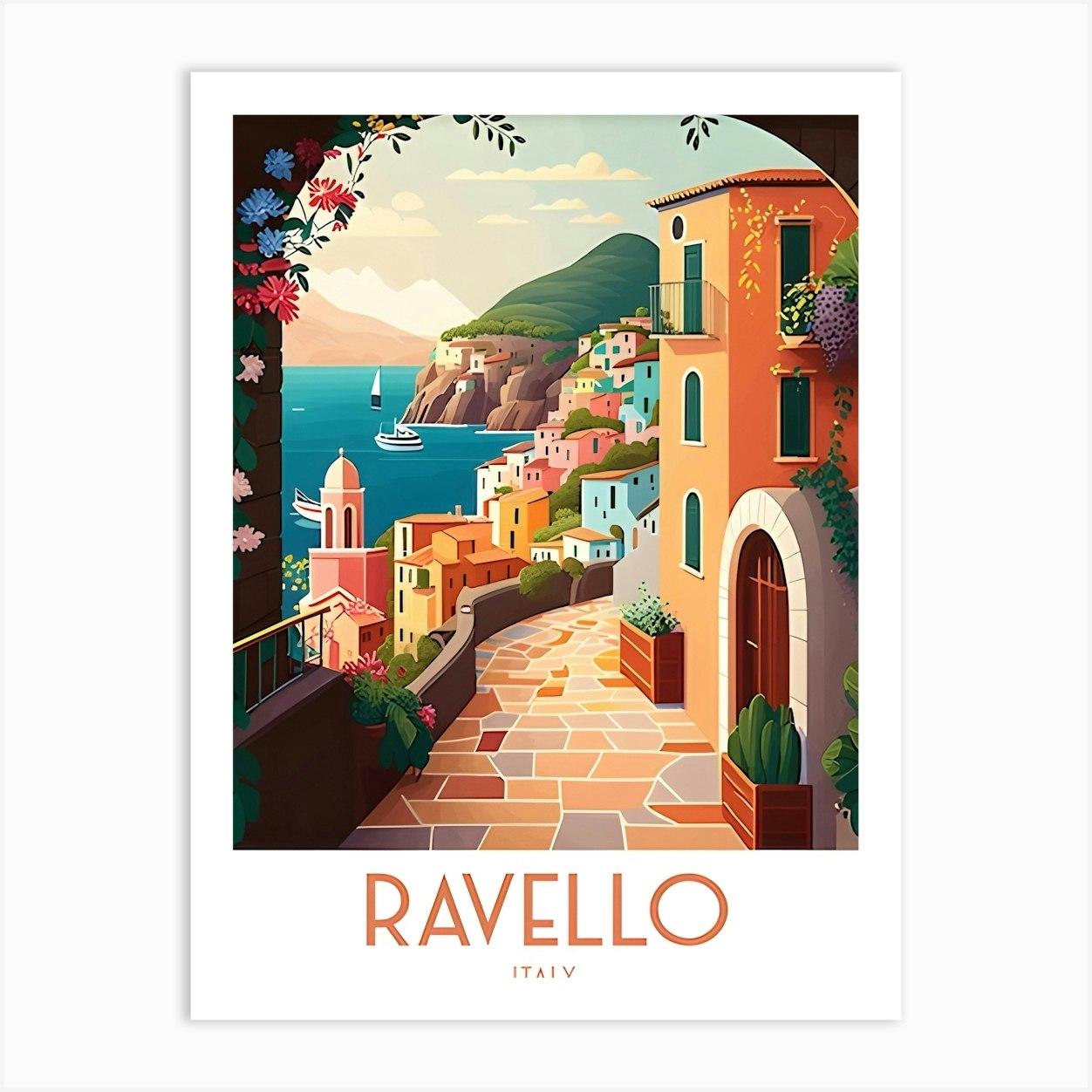 Ravello Italy Travel Poster Art Print By Doublet Fy