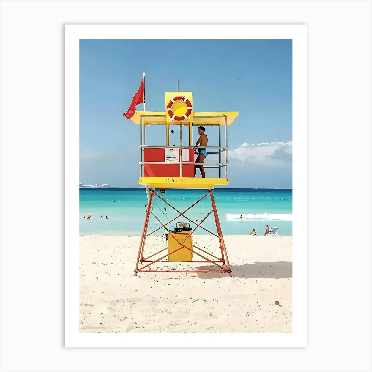 Lifeguard Tower 2 Art Print by ArtMart - Fy
